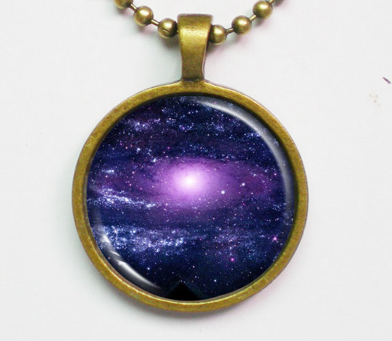 Constellation Pendant Necklace - Ultraviolet Andromeda -astronomical ...